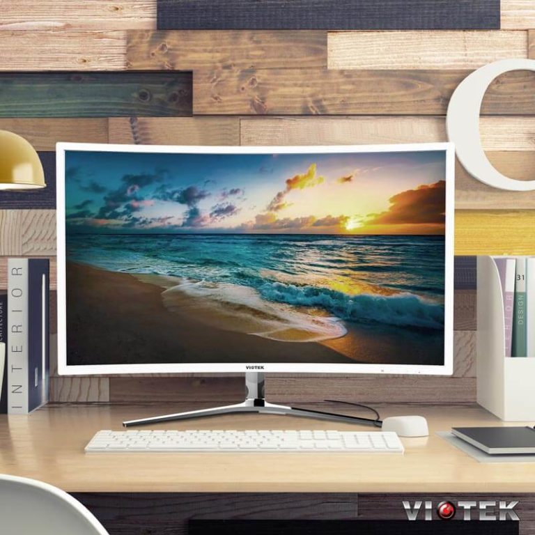 Curved Monitor: VIOTEK NB27C 27” 1080P Bezel-less Monitor - Viotek
