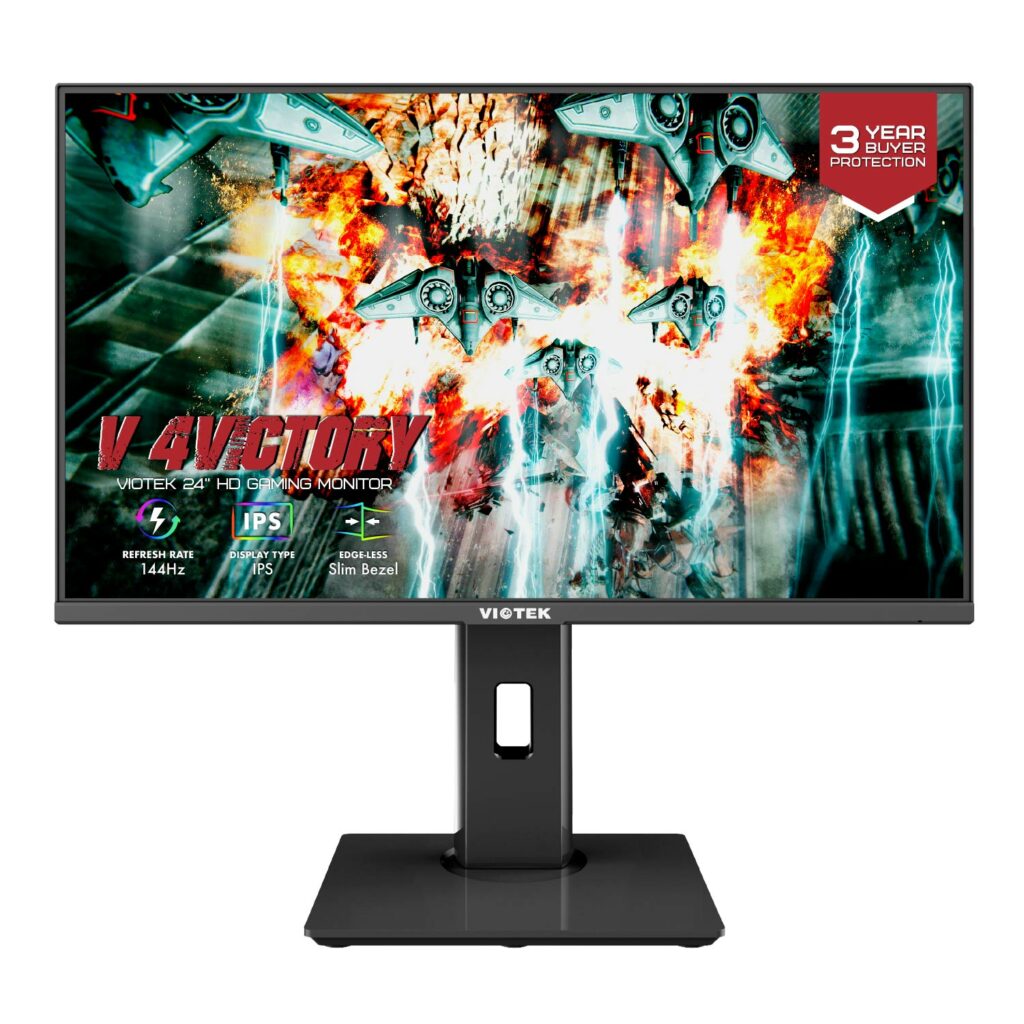 VIOTEK GFI24CBA 24-Inch IPS Gaming Monitor, 144Hz 1080p MPRT, FreeSync ...